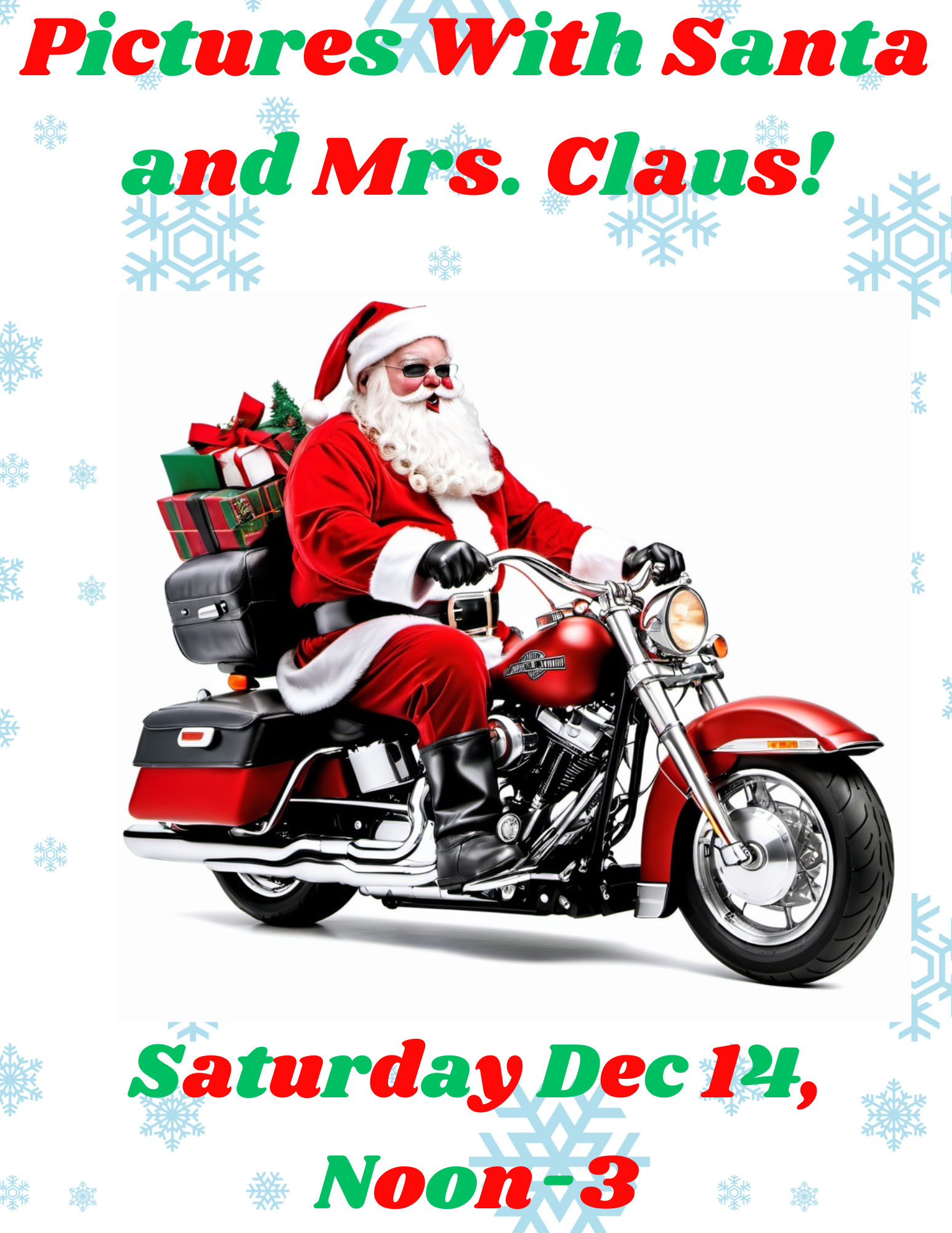 Pictures with Santa and Mrs. Claus at Battle Born Harley-Davidson ...
