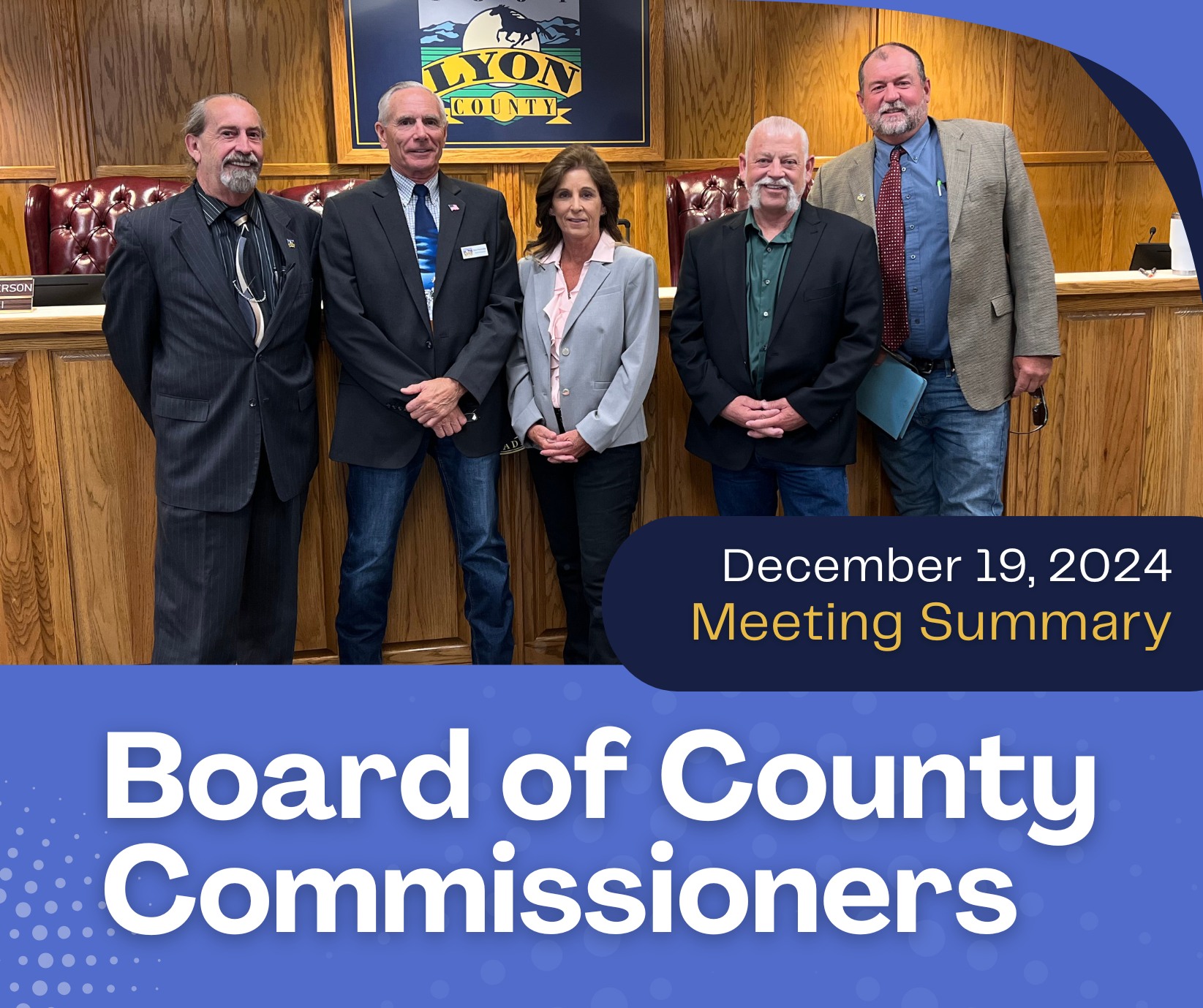 Lyon County Commissioners wrap up 2024 with year-end reports and thanks ...