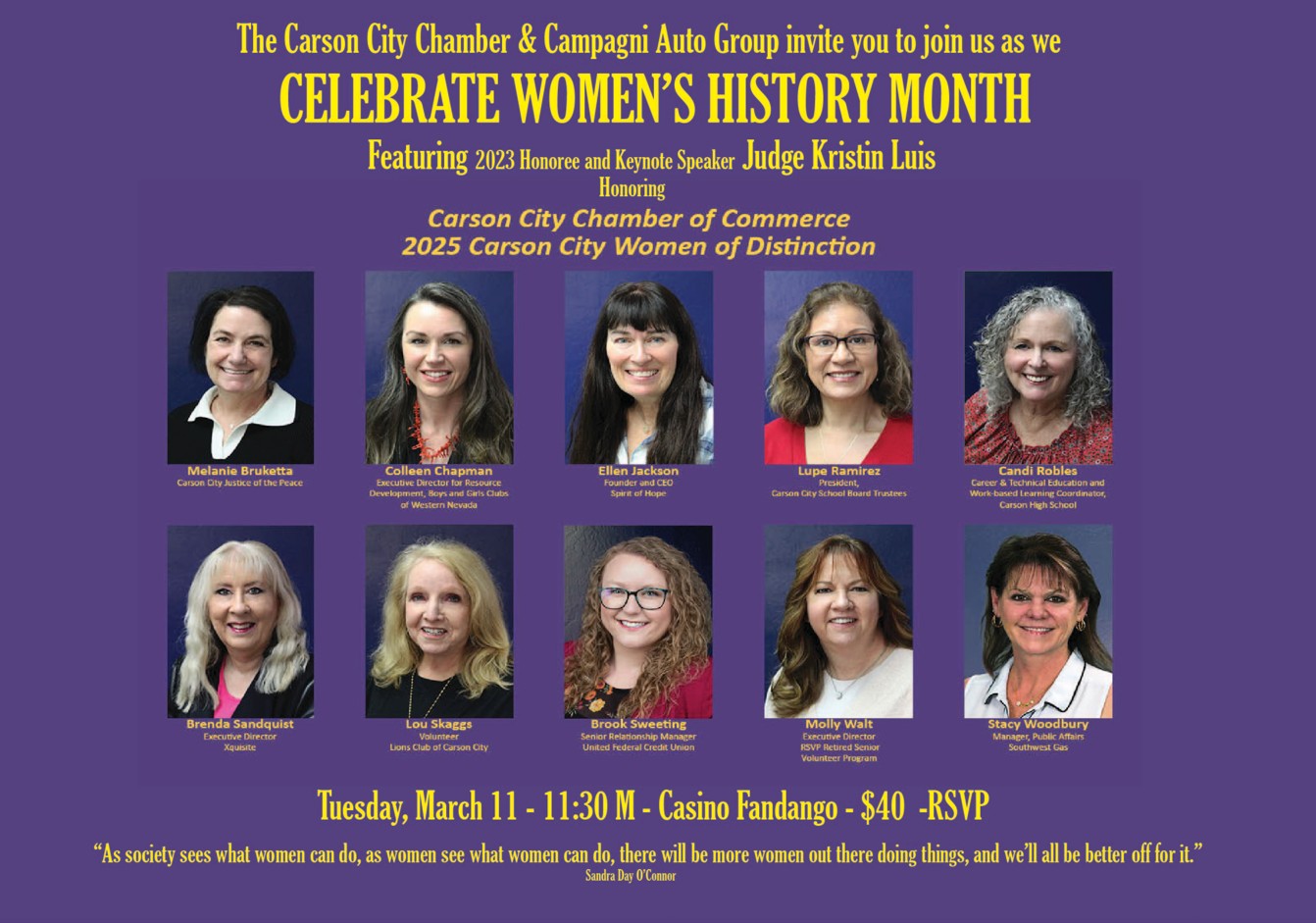 Ten Carson City women to be recognized as 2025 Women of Distinction ...