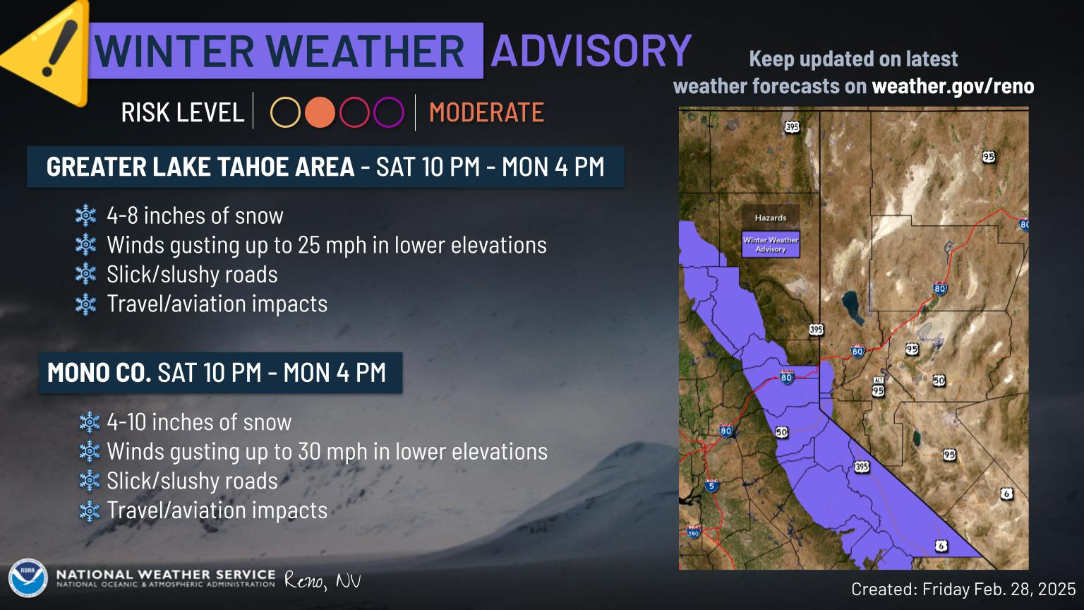 Carson City area weather: Storm to bring valley rain and snow showers ...