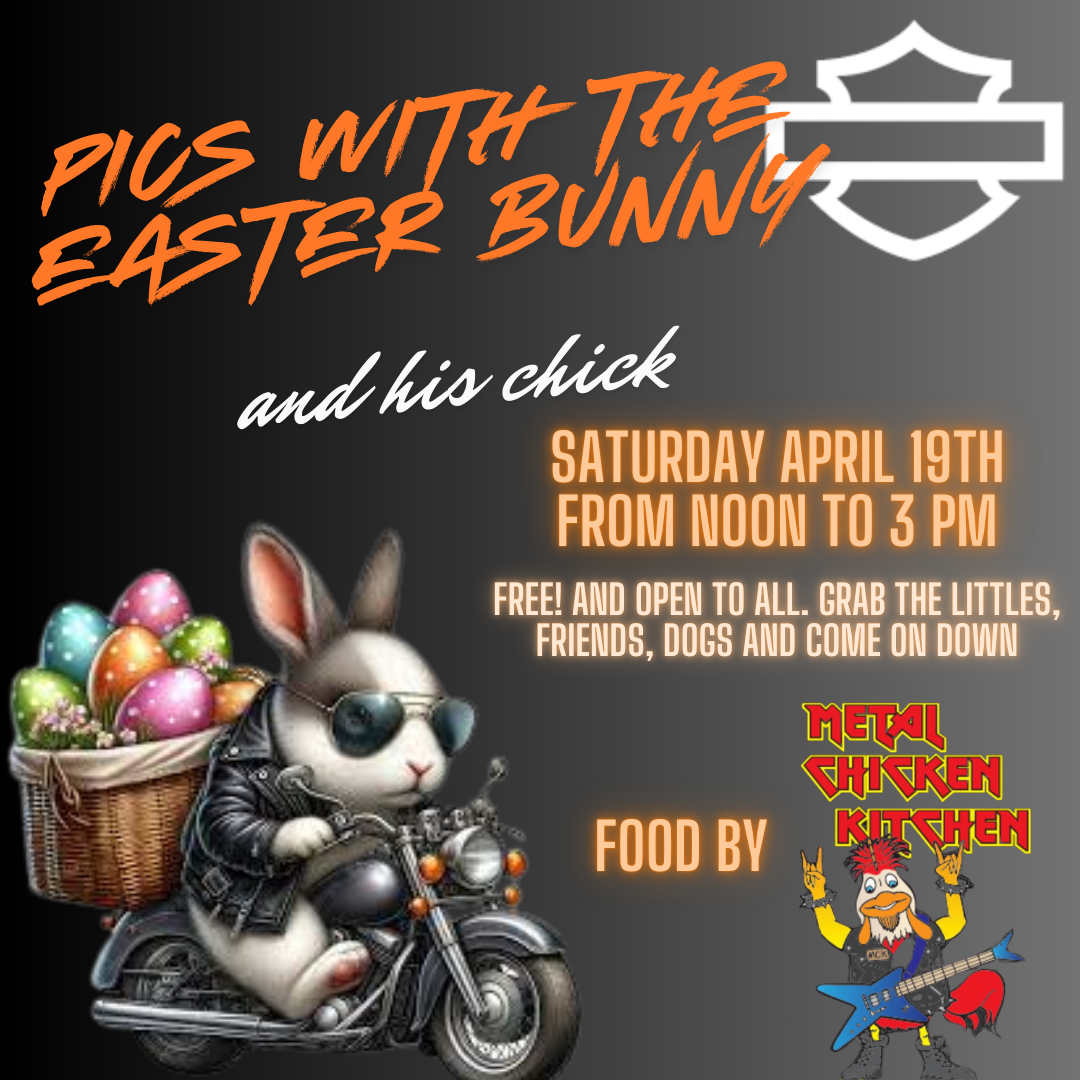 Pictures with the Easter Bunny and his Chick at Battle Born Harley ...