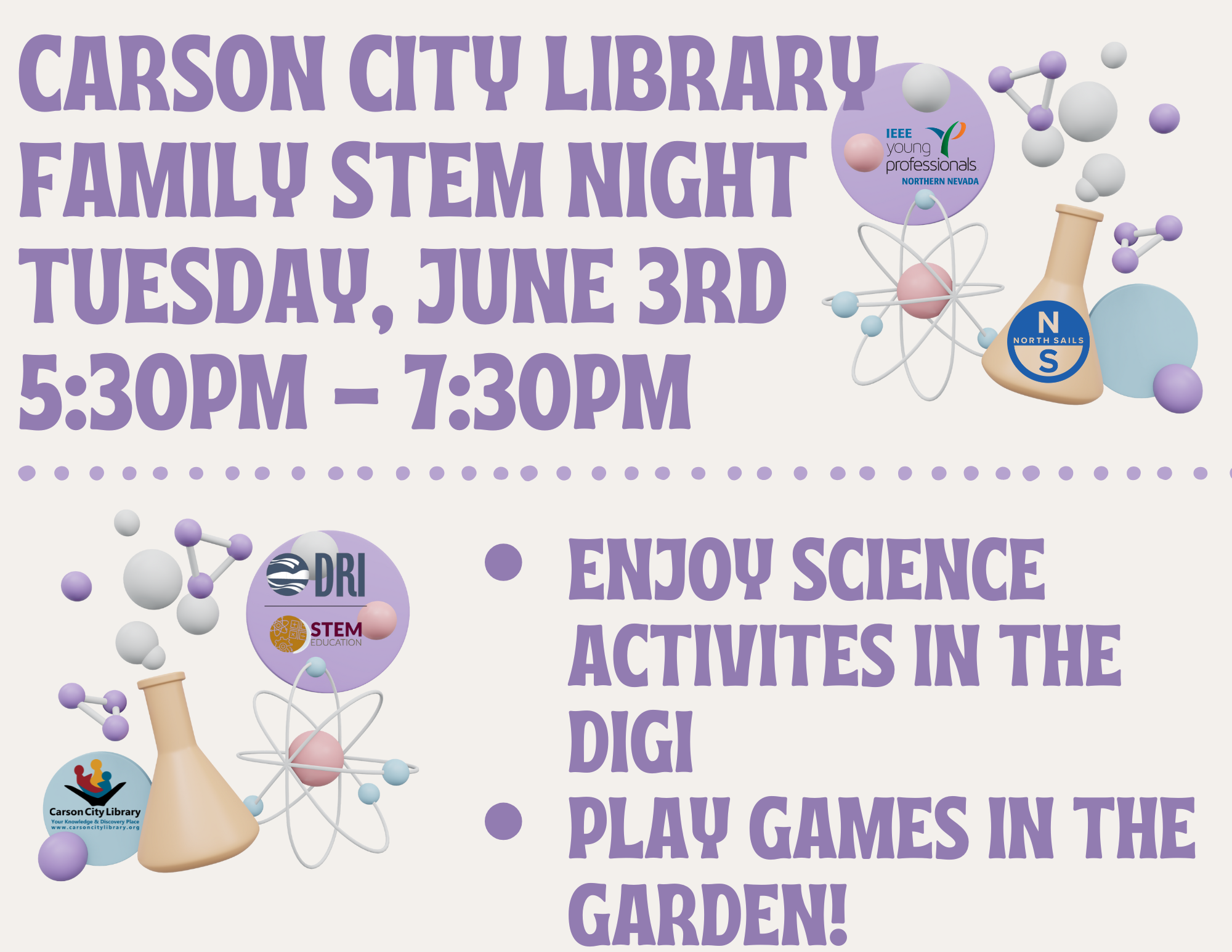 2025 Carson City Library Family STEM Night | June 3rd 2025 - Carson Now