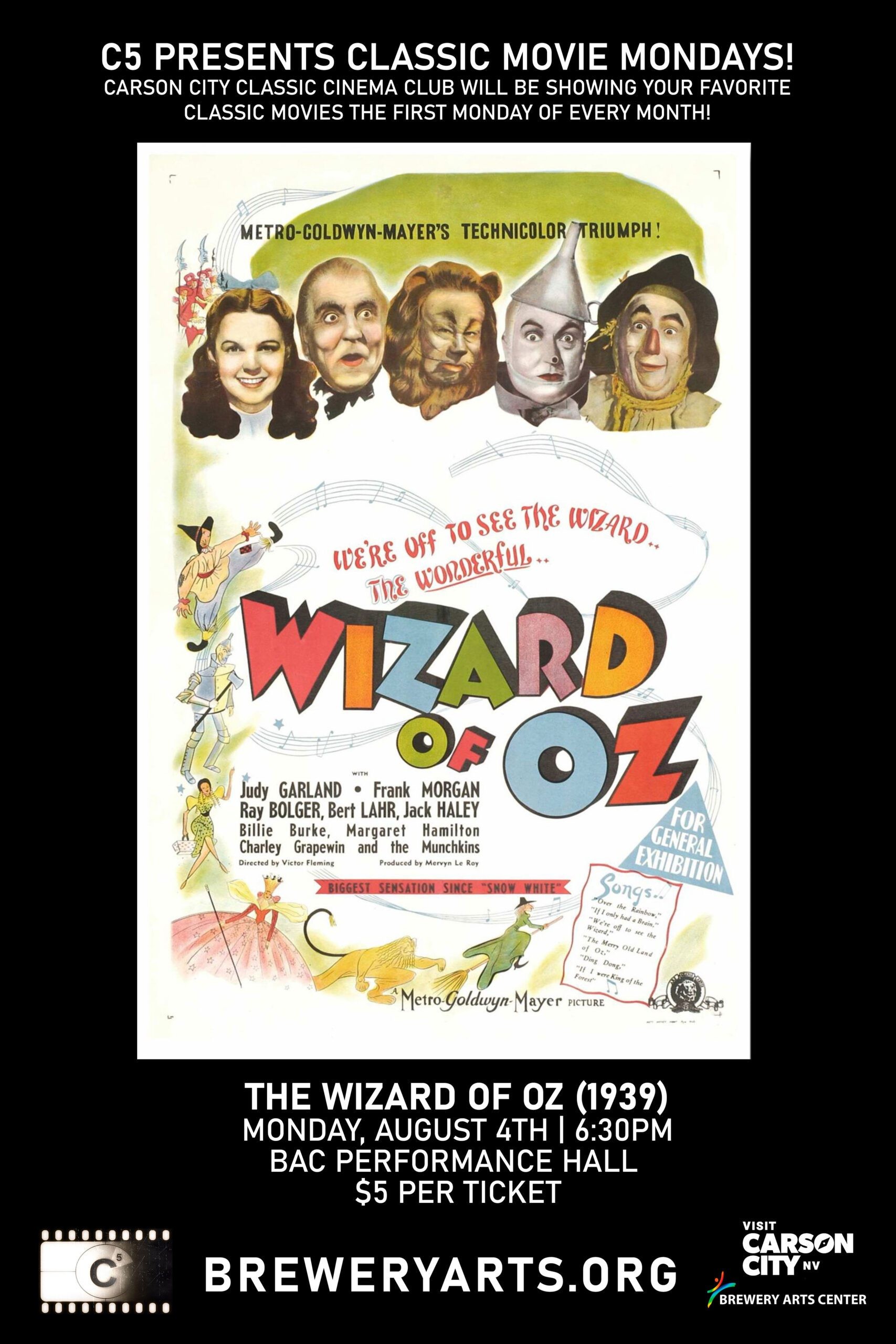 C5 Presensts Classic Movie Mondays: The Wizard of Oz (1939) - Carson Now