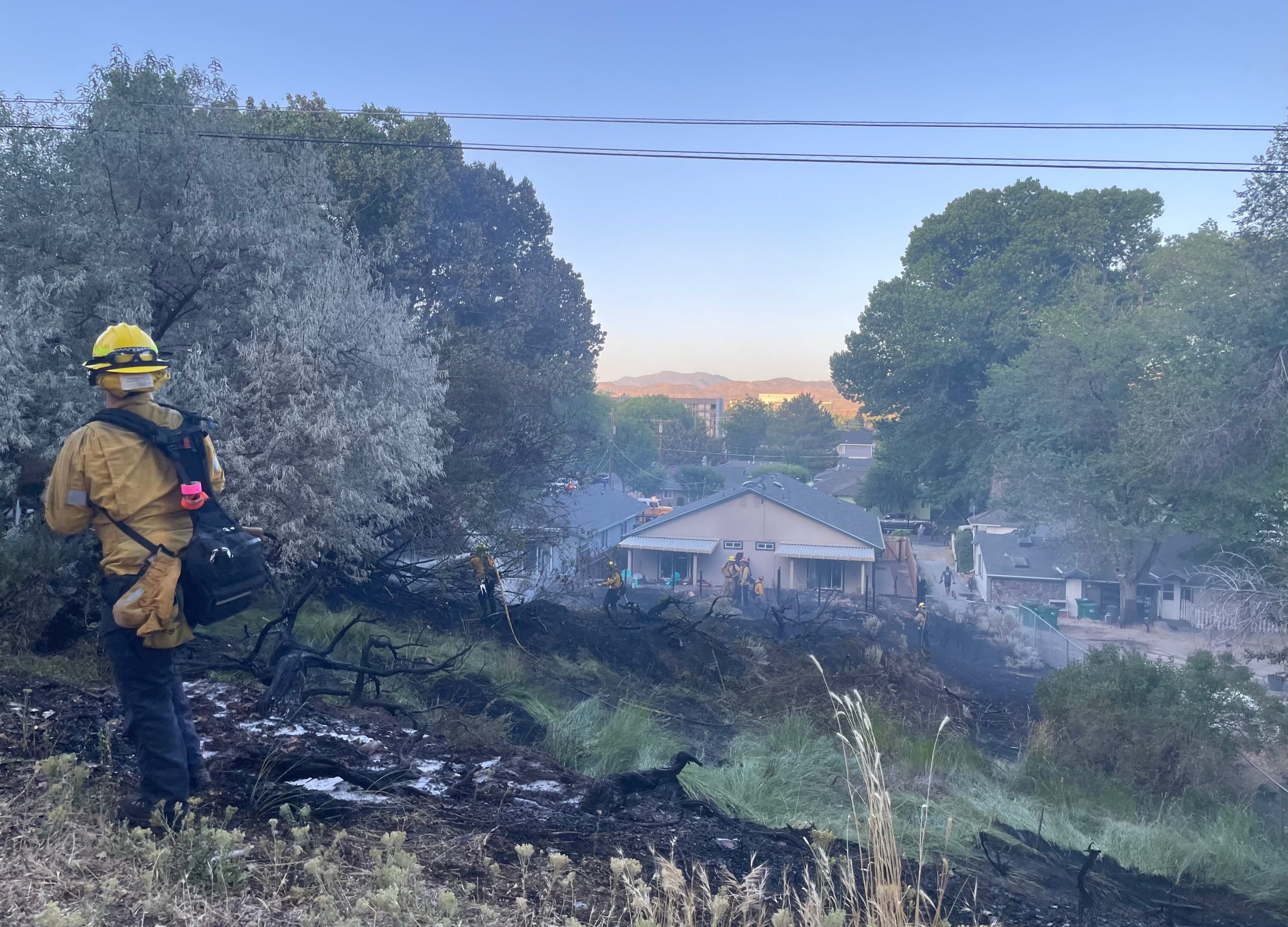 Carson City firefighters knock down 2-acre brush fire on Thompson ...
