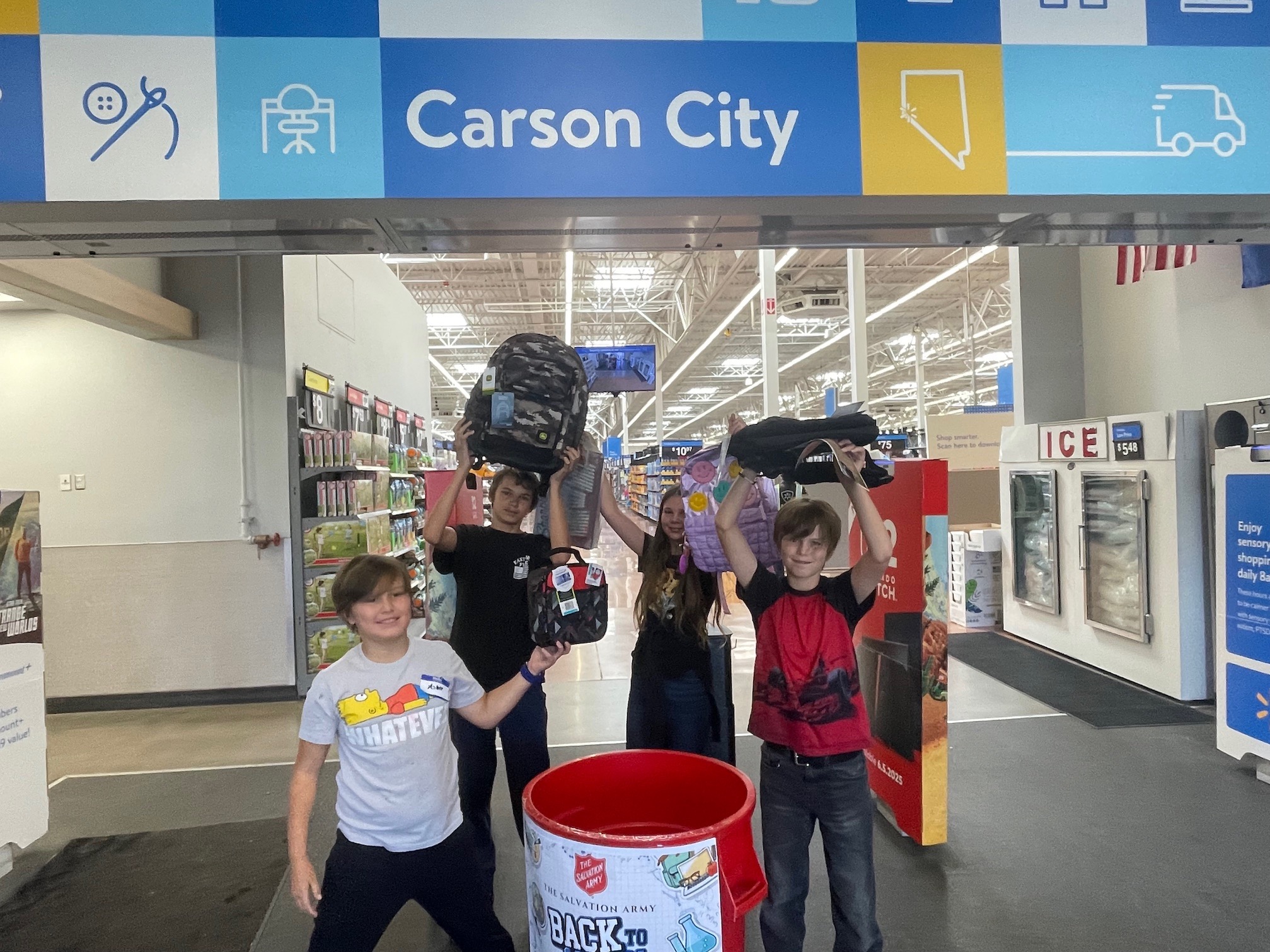 Walmart shoppers help Carson City Salvation Army 'Stuff the Bus' with school supplies - Carson Now