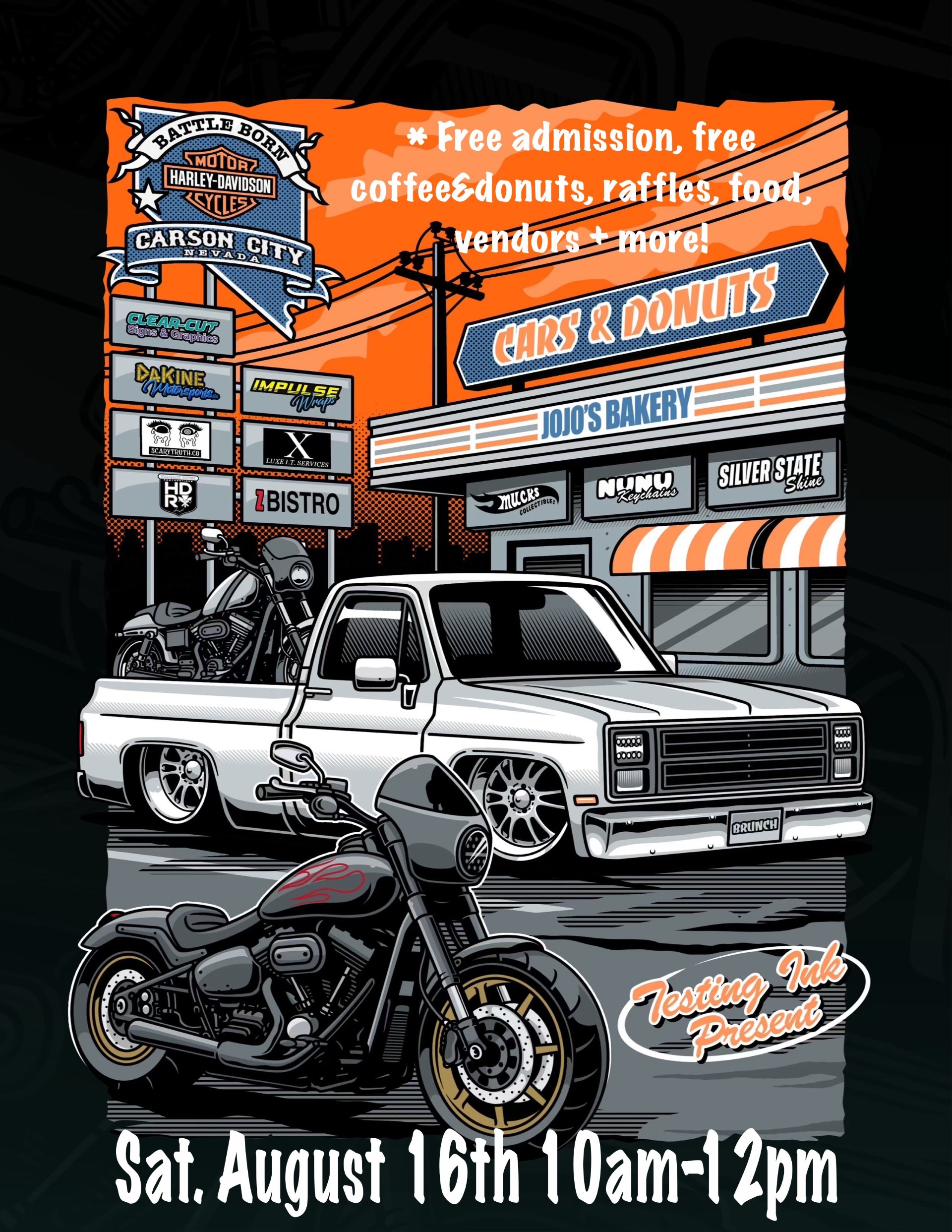 Cars and Donuts at Battle Born Harley-Davidson - Carson Now