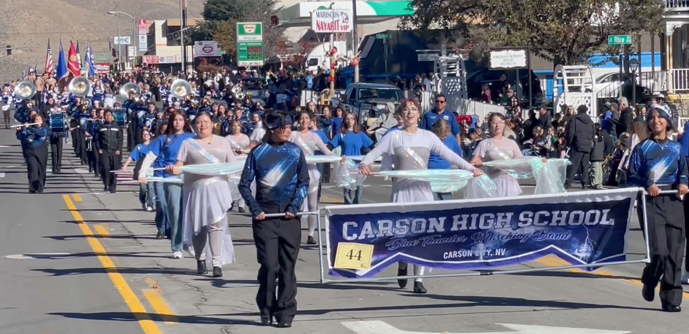 Video: Nevada Day Parade highlights CHS Blue Thunder Marching Band ...