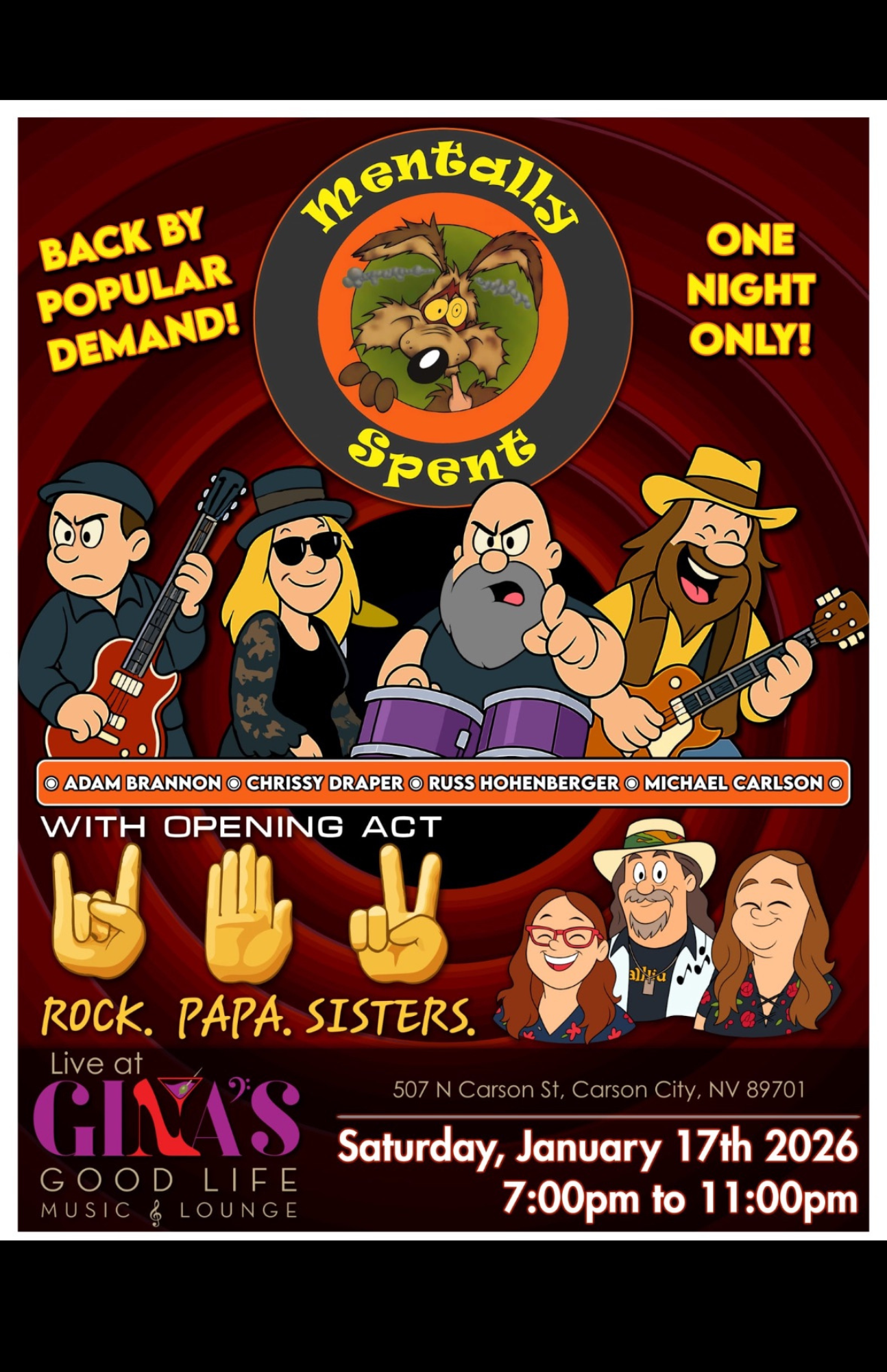 MENTALLY SPENT is Back by Popular Demand for One Night Only! Opener ...