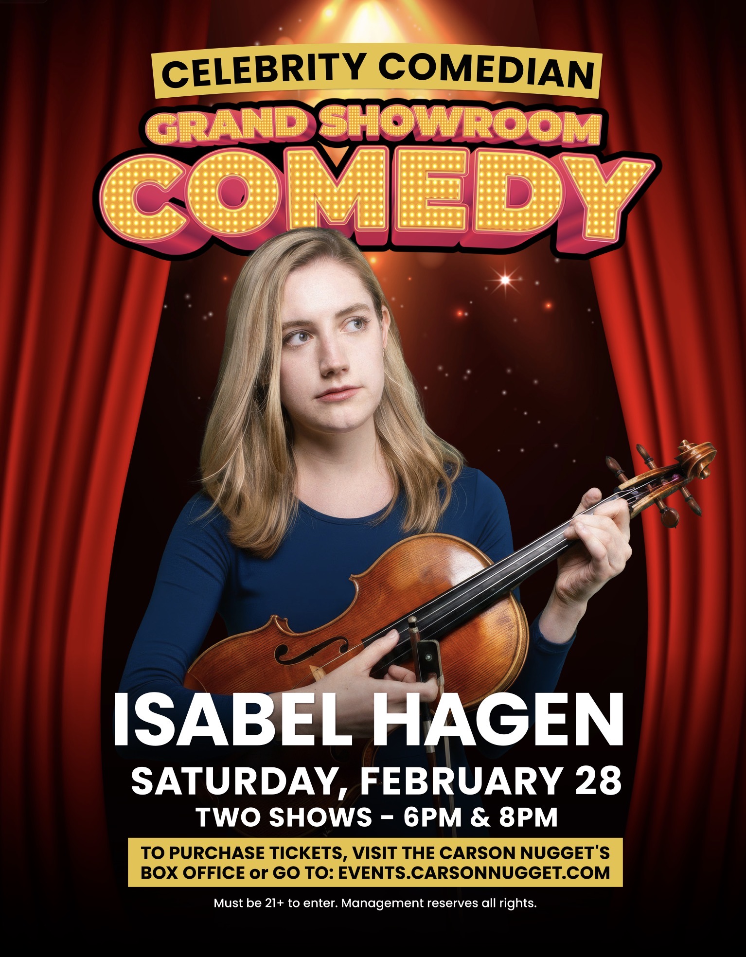 Stand-Up Comedy Meets Live Violin: Isabel Hagen Live at the Carson ...