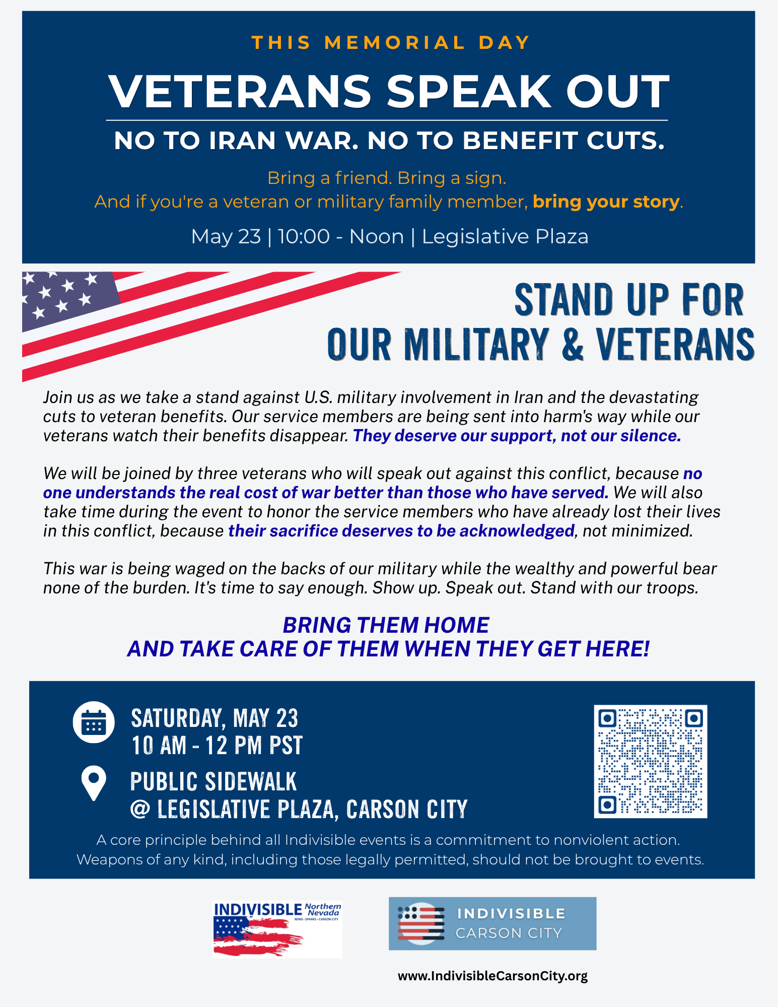 “Veteran’s Speak Out” Rally May 23rd in Carson City to Honor Fallen ...