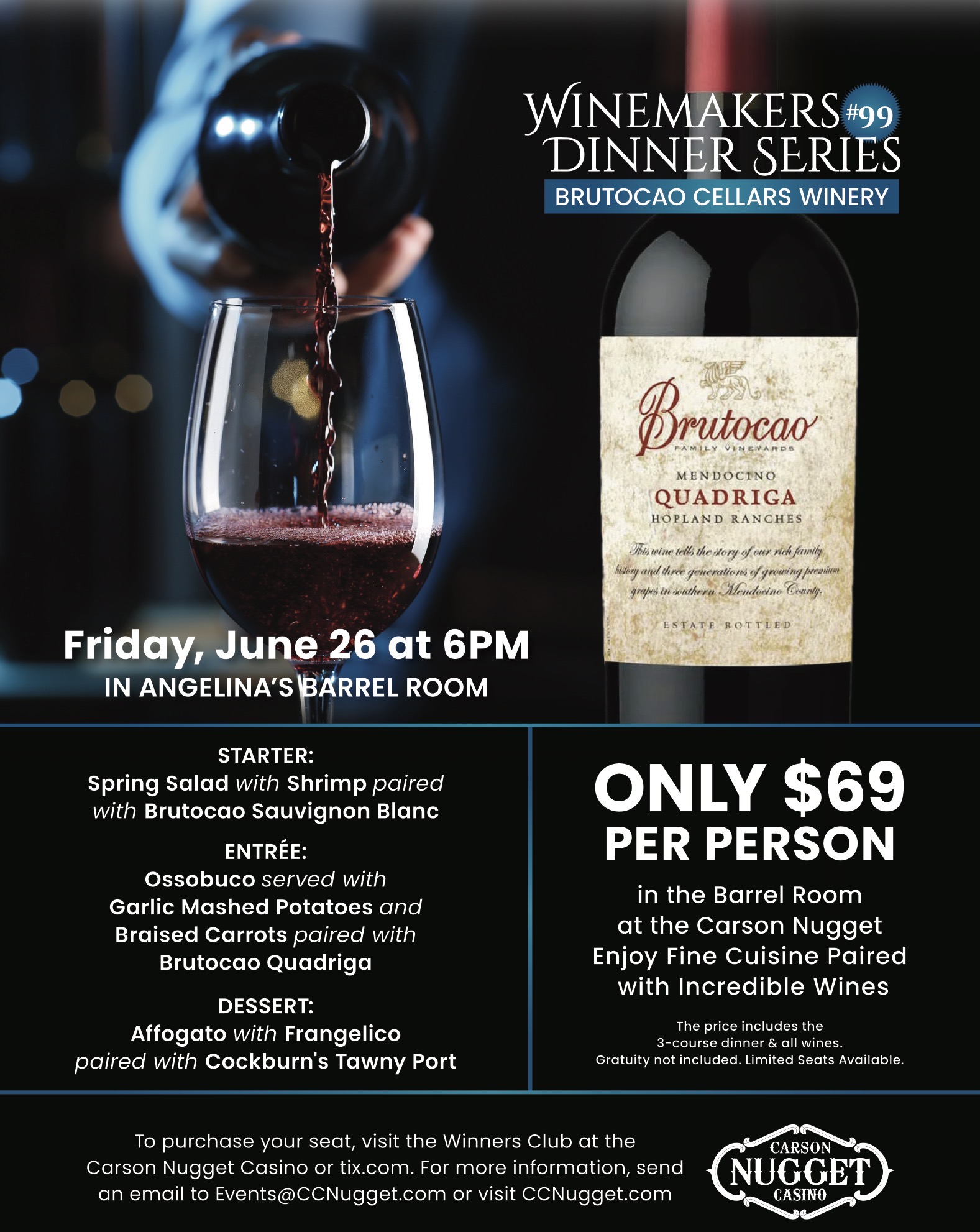Italian Wine Dinner & FREE Tickets to the Adam Carolla Comedy Show ...